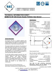 TECHNICAL INFORMATION SHEET NEMOTO NP-17 Pellistor Gas Sensor