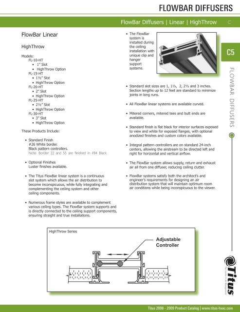 FLOWBAR DIFFUSERS - Master