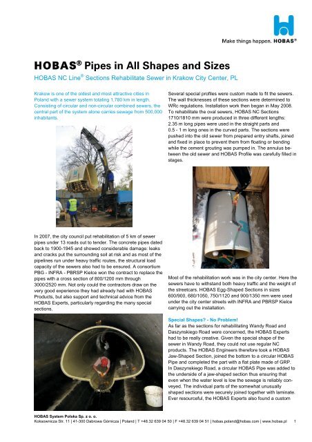 h Pipes in All Shapes and Sizes - Hobas