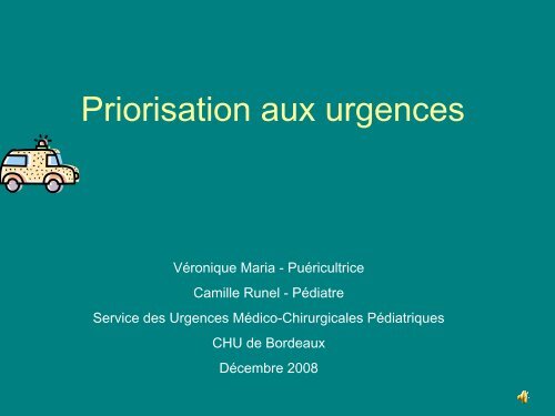 Priorisation aux urgences