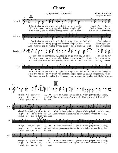 Chóry czyli piosenka o Ciptaszku