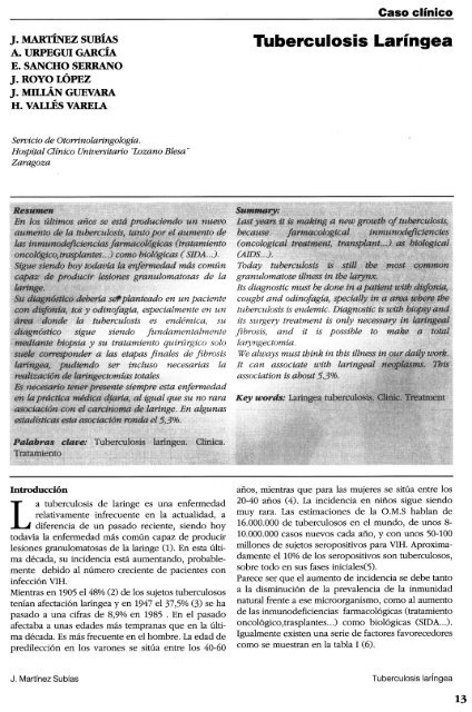 tuberculosis laringea