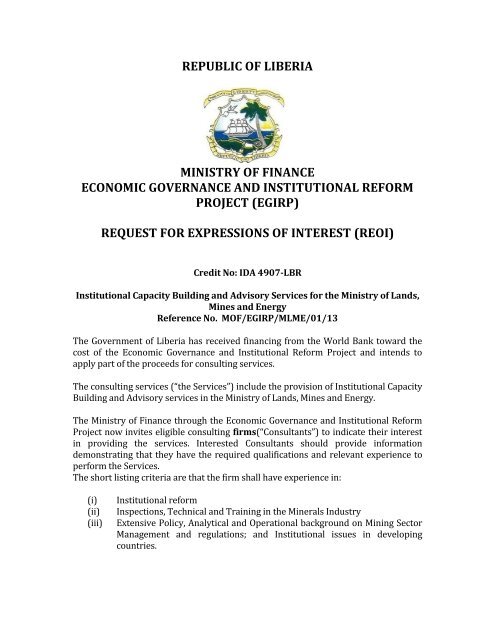 SAMPLE FORMAT FOR INDIVIDUAL PROCUREMENT NOTICE