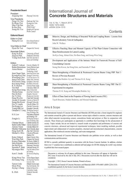 International Journal of Concrete Structures and Materials