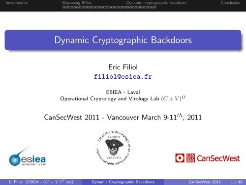 Dynamic Cryptographic Backdoors