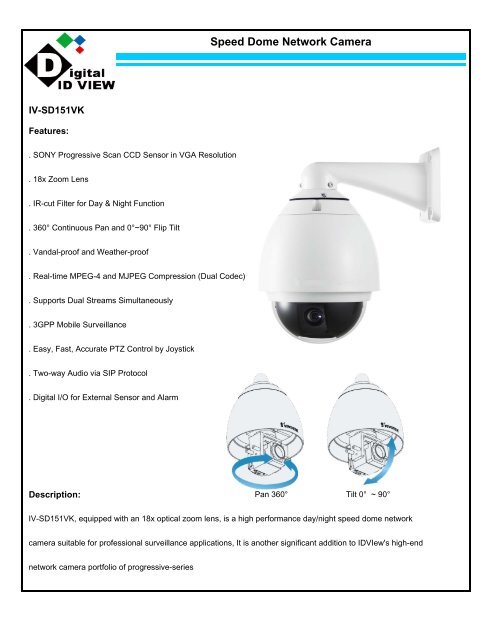 Speed Dome Network Camera