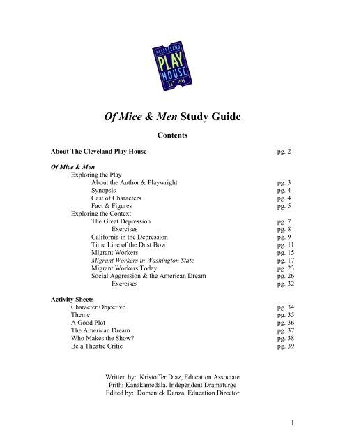 Of Mice and Men revision booklet