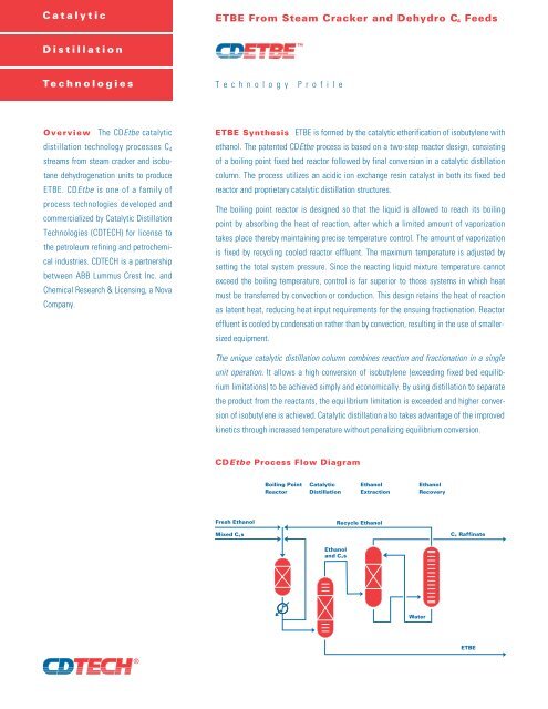 CD - CDTECH - Catalytic Distillation Technologies