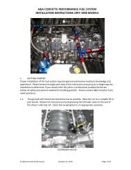 A&A CORVETTE PERFORMANCE C5 BOOST & FUEL GAUGE INSTALLATION INSTRUCTIONS