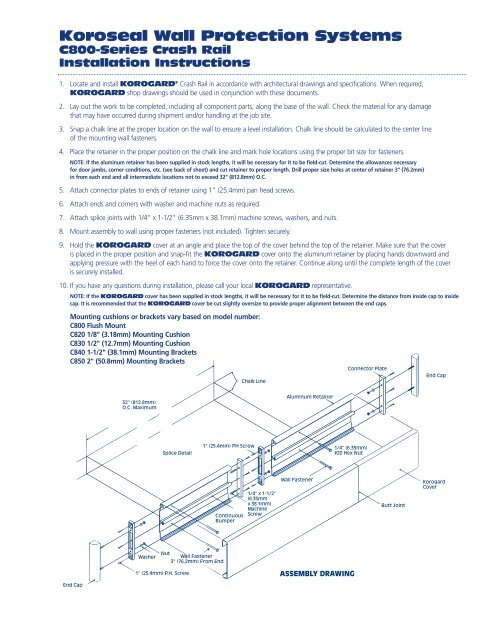 Koroseal Wall Protection Systems