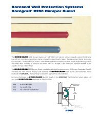 Koroseal Wall Protection Systems Korogard B300 Bumper Guard