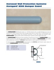 Koroseal Wall Protection Systems Korogard C860 Crash Rail