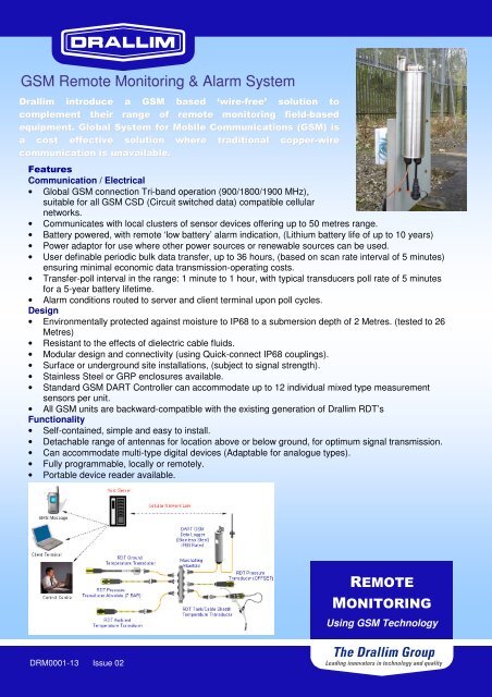 GSM Remote Monitoring & Alarm System REMOTE MONITORING