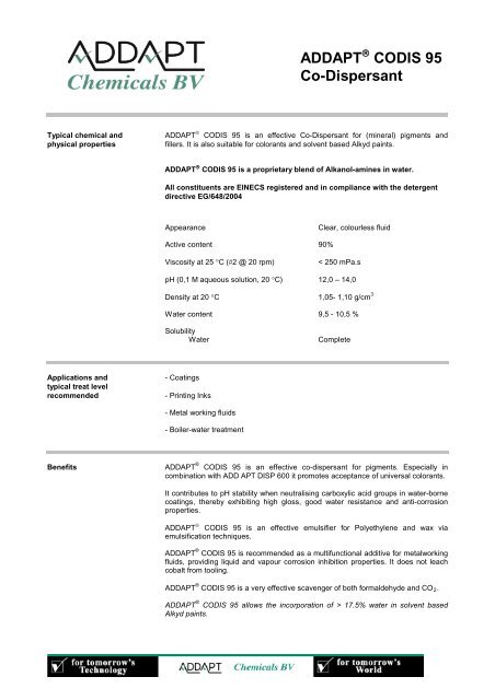 ADDAPT CODIS 95 Co-Dispersant