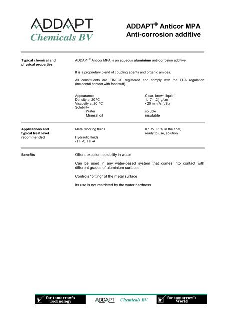 ADDAPT Anticor MPA Anti-corrosion additive