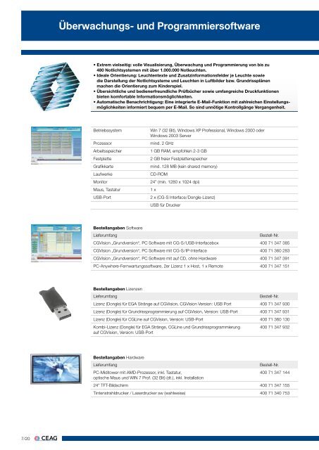 Ãœberwachungs- und Programmiersoftware - CEAG