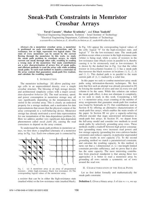 Sneak Path Constraints In Memristor Crossbar Arrays