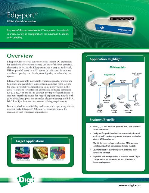Digi Edgeport USB-to-Serial Converters ... - Digi International