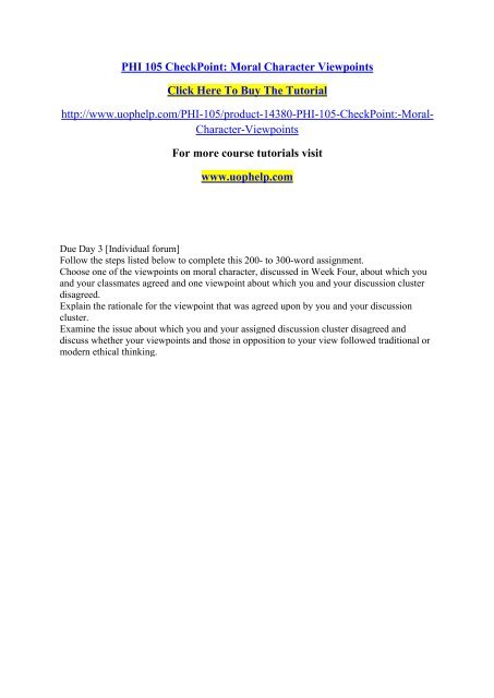 PHI 105 CheckPoint Moral Character Viewpoints.pdf