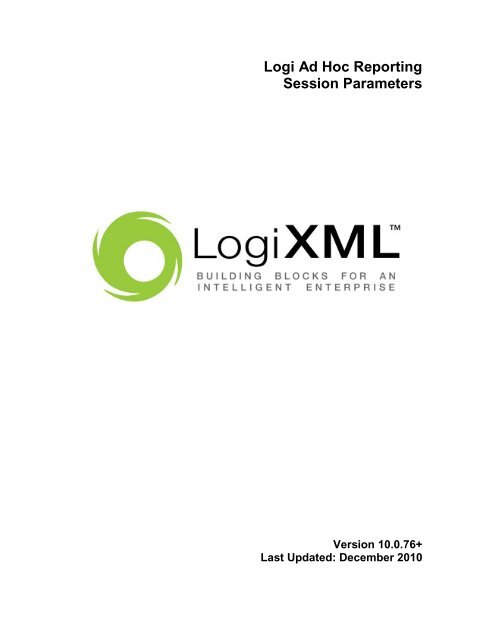 Ad Hoc: Using Session Parameters - Logi DevNet - Logixml