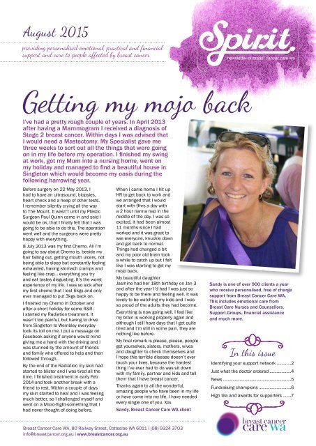 Spirit Newsletter Ausgust 2015