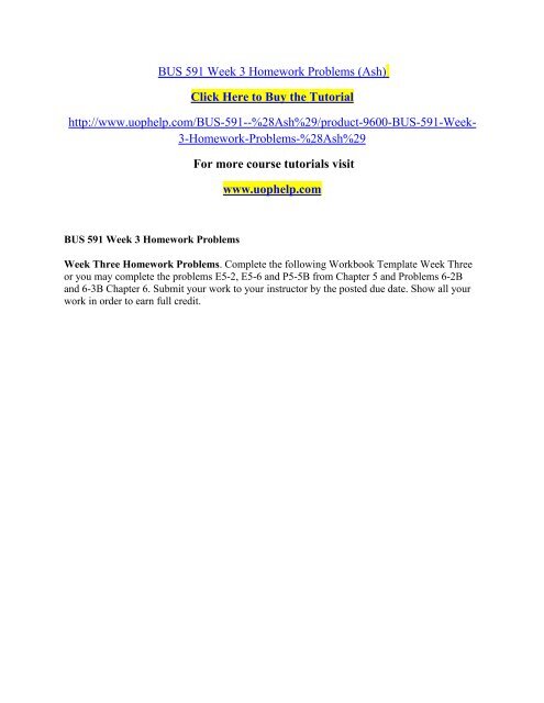 BUS 591 Week 3 Homework Problems.pdf