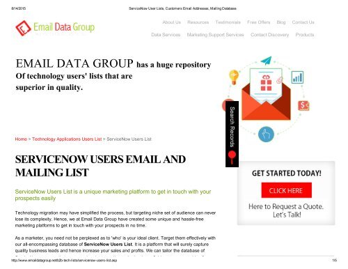 Highly Responsive ServiceNow User List Highly Responsive ServiceNow User List