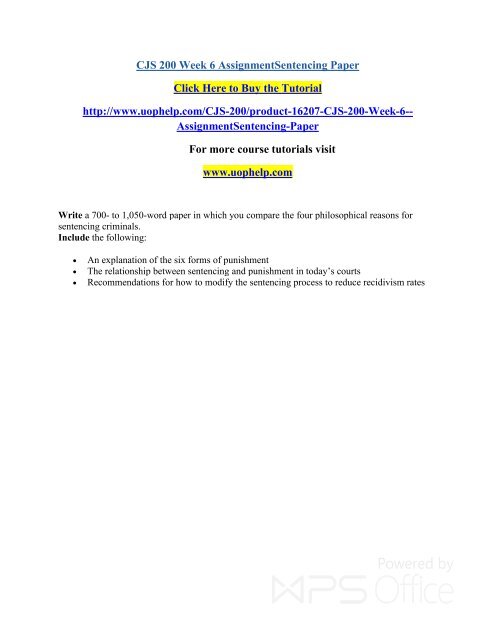 CJS 200 Week 6 AssignmentSentencing Paper.pdf