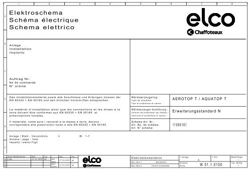 Elektroschema Schéma électrique Schema elettrico