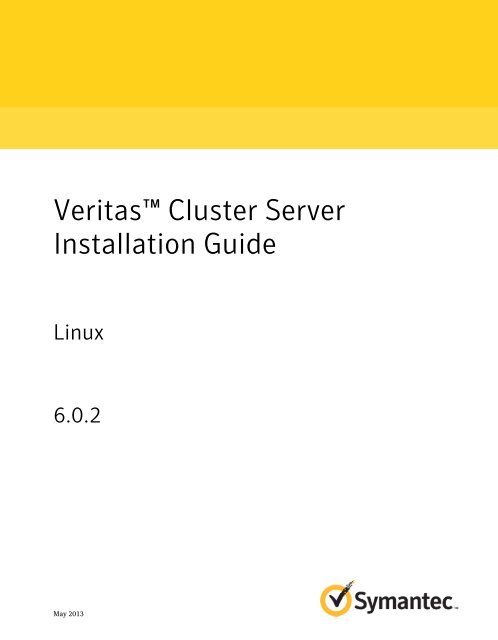Veritas Cluster Server Installation Guide