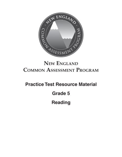 Practice Test Resource Material Grade 5 Reading