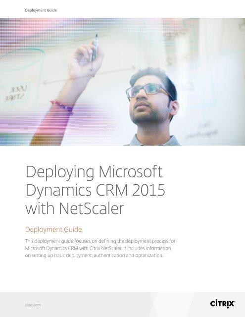 Deploying Microsoft Dynamics CRM 2015 with NetScaler
