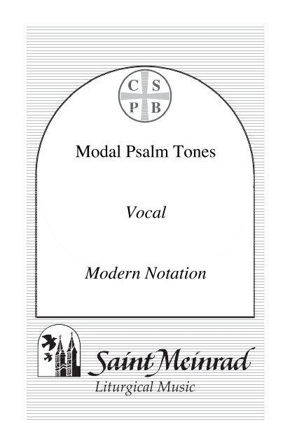 Modal Psalm Tones Vocal Modern Notation