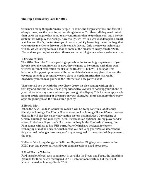The Top 7 Tech Savvy Cars for 2016.pdf