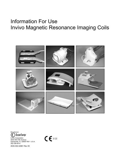 Information For Use Invivo Magnetic Resonance Imaging Coils