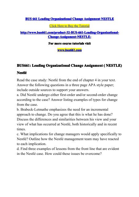 First Order Incremental Change