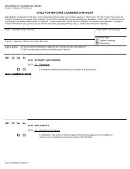 Licensing Checklist – Family Child Care Centers DCF 250