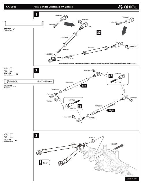 AX30506-i001 - Bender Customs AX10 SWX Chassis - Axial