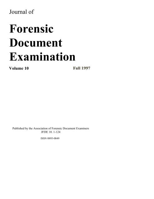Forensic Document Examination
