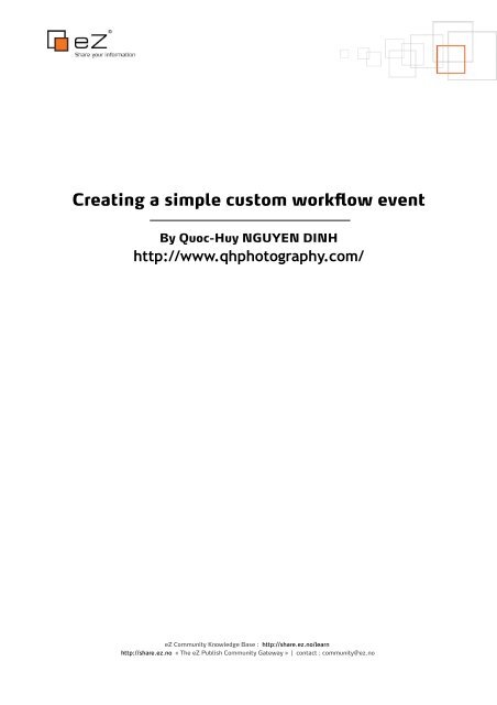 Creating a simple custom workflow event