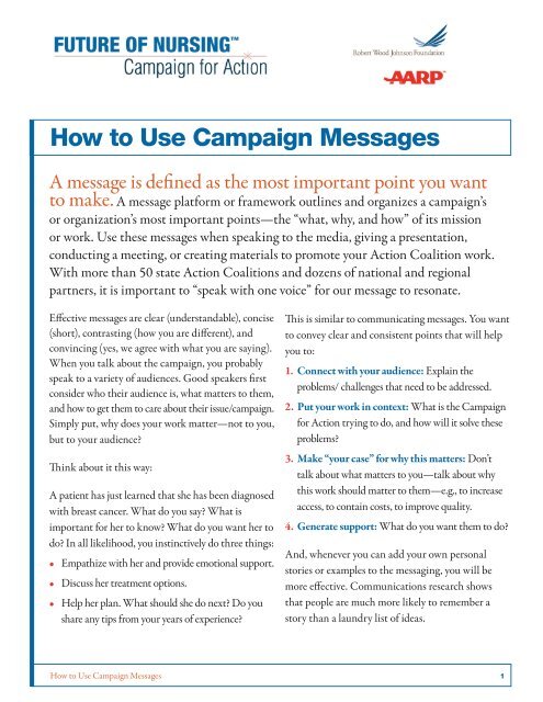 How to Use Campaign Messages