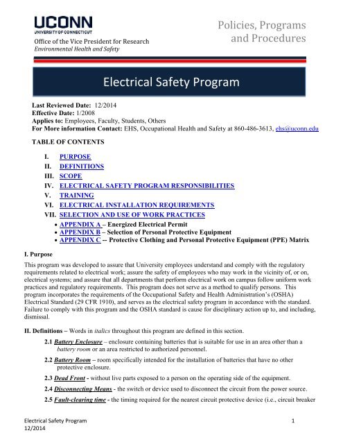 Electrical Safety Program
