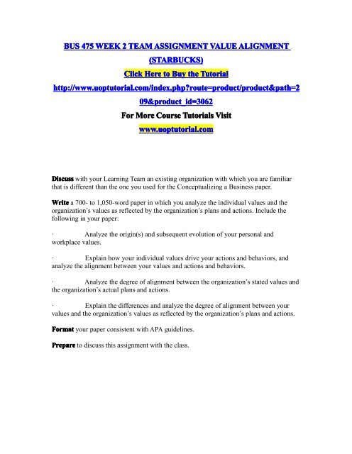 BUS 475 WEEK 2 TEAM ASSIGNMENT VALUE ALIGNMENT (STARBUCKS).pdf