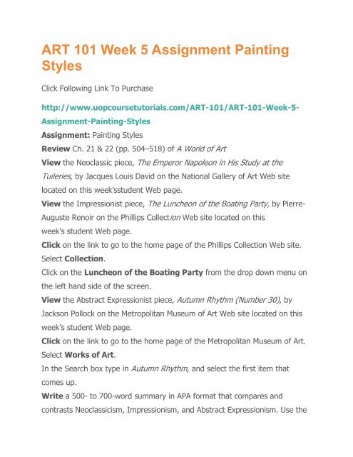 ART 101 Week 5 Assignment Painting Styles.pdf