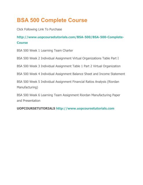 BSA 500 Complete Course.pdf
