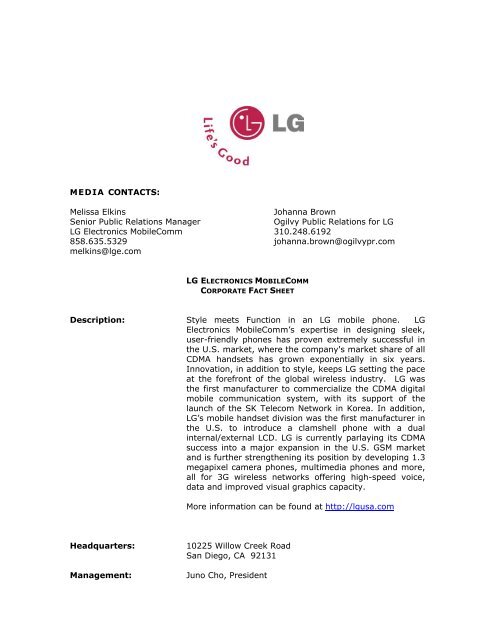 Company Background - LG Electronics