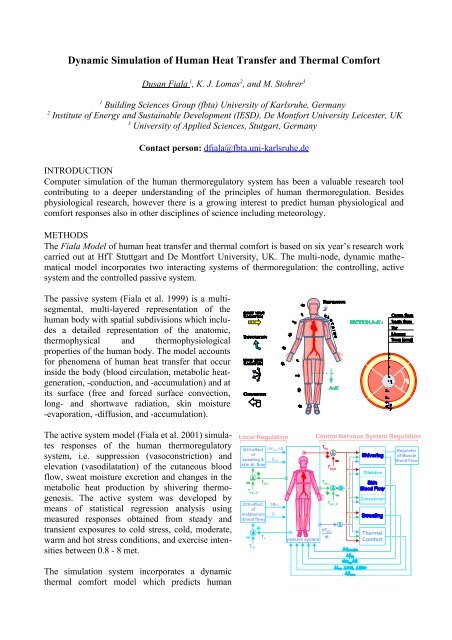 Dynamic Simulation of Human Heat Transfer and Thermal ... - UTCI