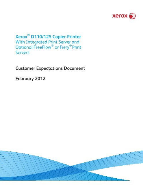 Customer Expectations Document February 2012