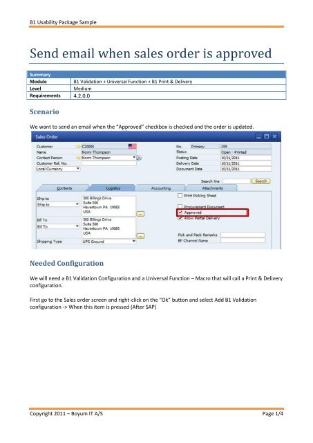 Send email when sales order is approved