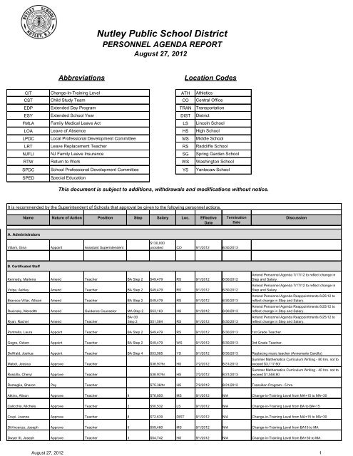 Nutley Public School District